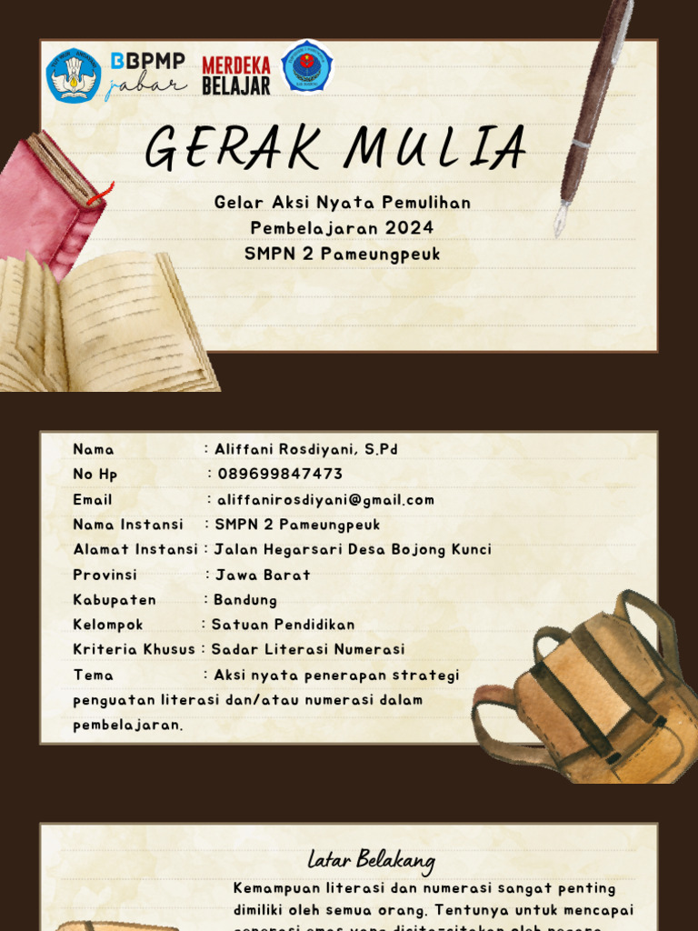 Sinopsis Gerak Mulia | PDF