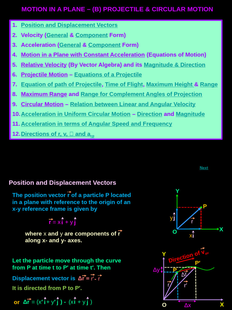 4 B Motion in A Plane Projectile and Circulation Motion | PDF