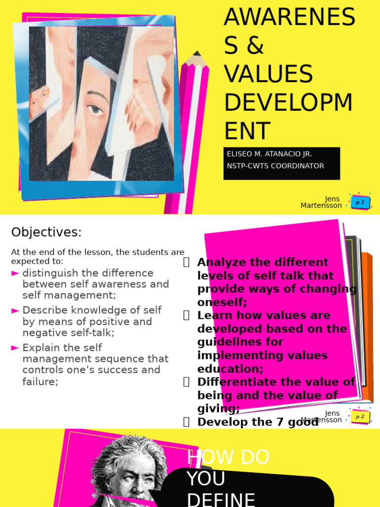 Self Awareness Values Development | PDF