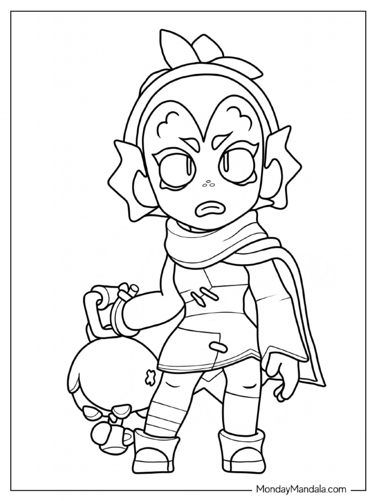 Willow-Brawl-Stars-Outline-Coloring-Page-For-Kids | PDF
