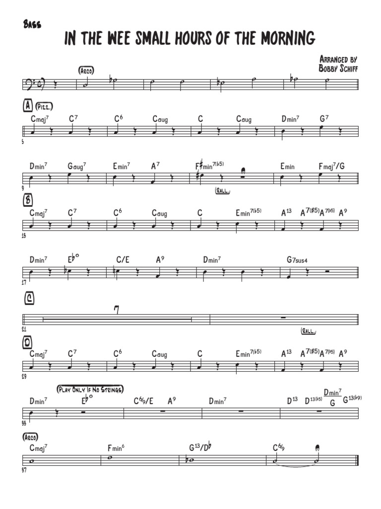 Wee Small Hours12Piece - Bass | PDF