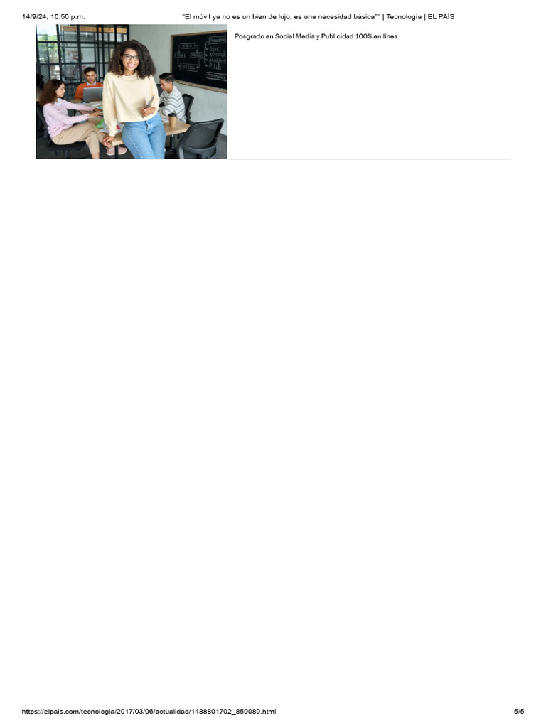 "El Móvil Ya No Es Un Bien de Lujo, Es Una Necesidad Básica ...