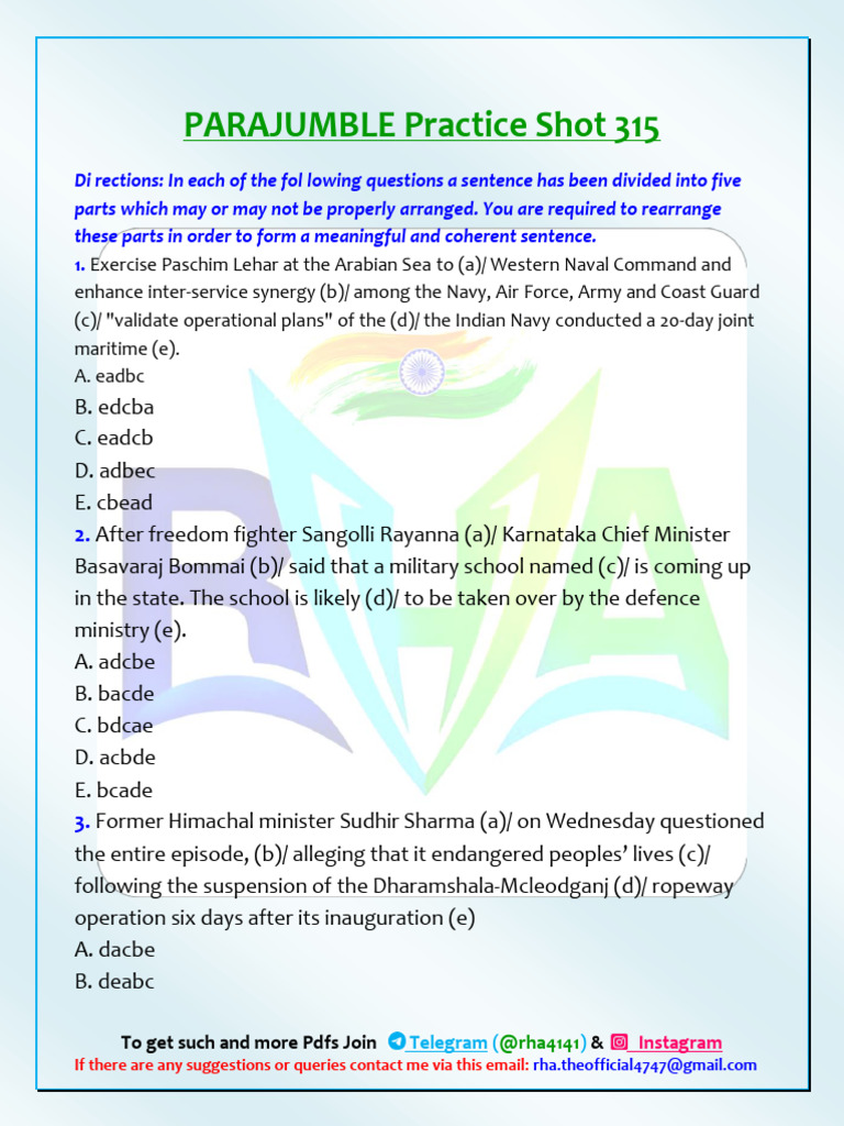 PARAJUMBLE Practice Shot 315 | PDF