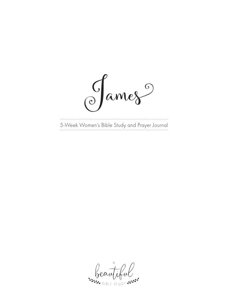 Book of James Study Guide and Prayer Journal | PDF
