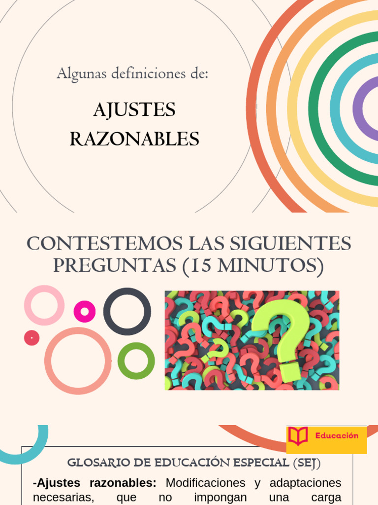 Algunas Definiciones de Ajustes Razonables | PDF