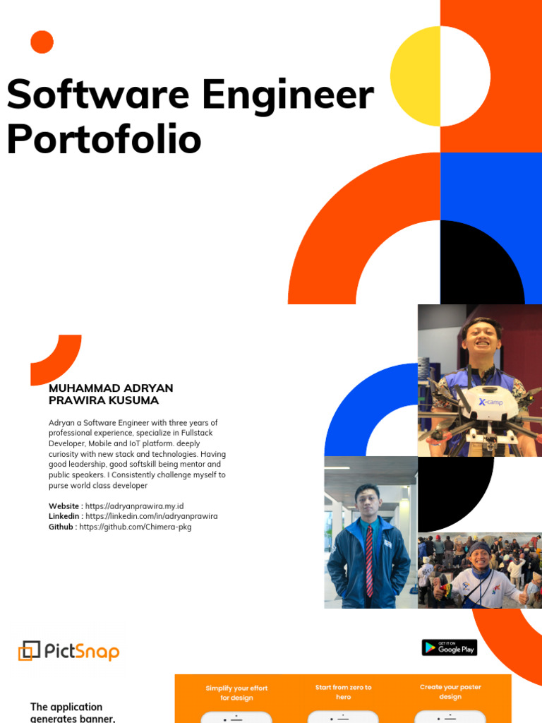 Software Engineer Portofolio - Muhammad Adryan Prawira Kusuma | PDF