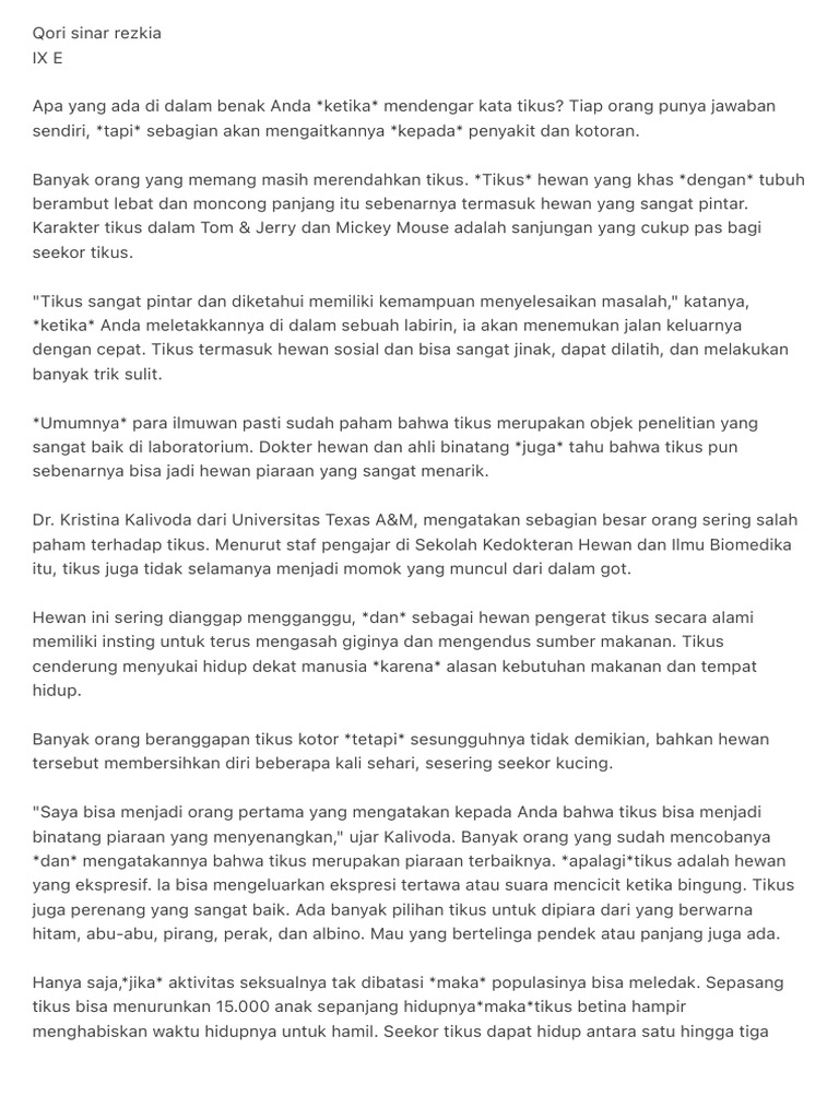 Qori Sinar Rezkia 2 | PDF