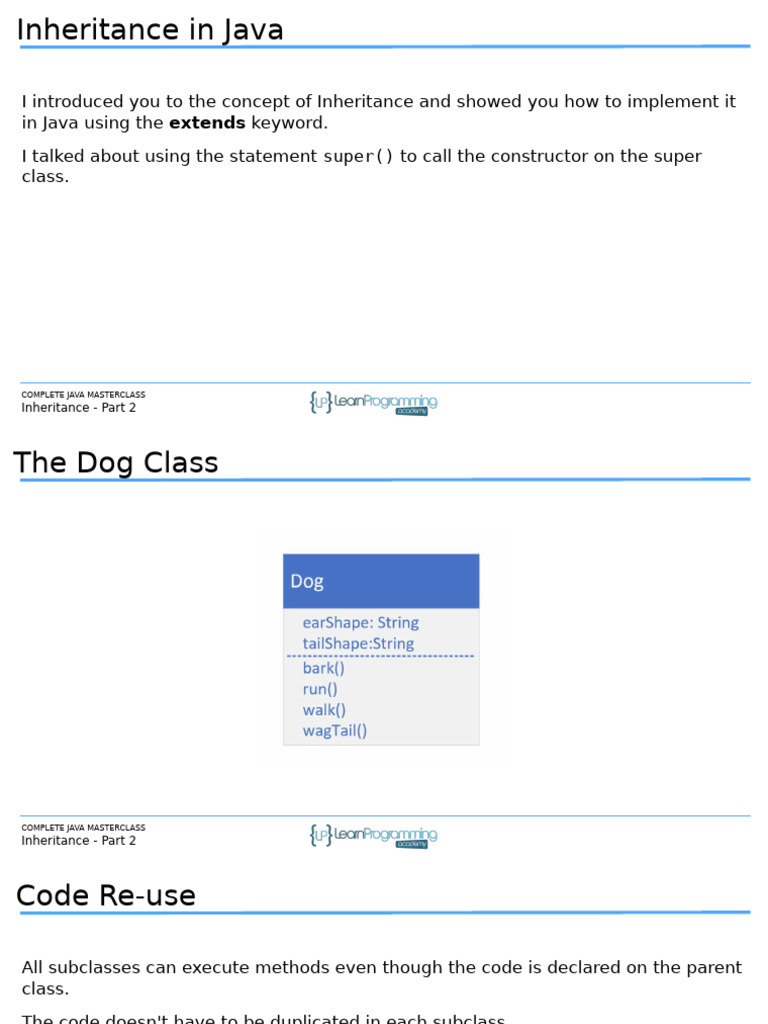 Slides OOP Part 1 Inheritance Inheritance Part 2 | PDF Slides OOP Part 1 Inheritance Inheritance Part 2 | PDF