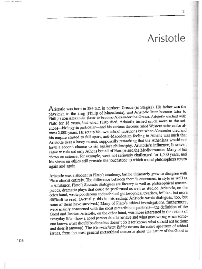 Aristotle Reading Part 1 | PDF