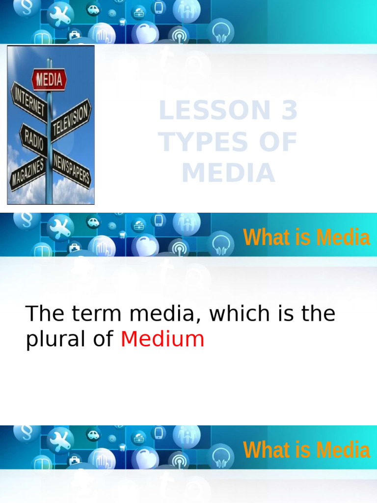Lesson 3 Types of Media | PDF Lesson 3 Types of Media | PDF