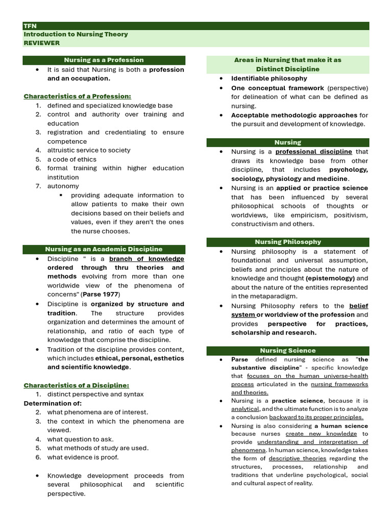 1 TFN Reviewer | PDF