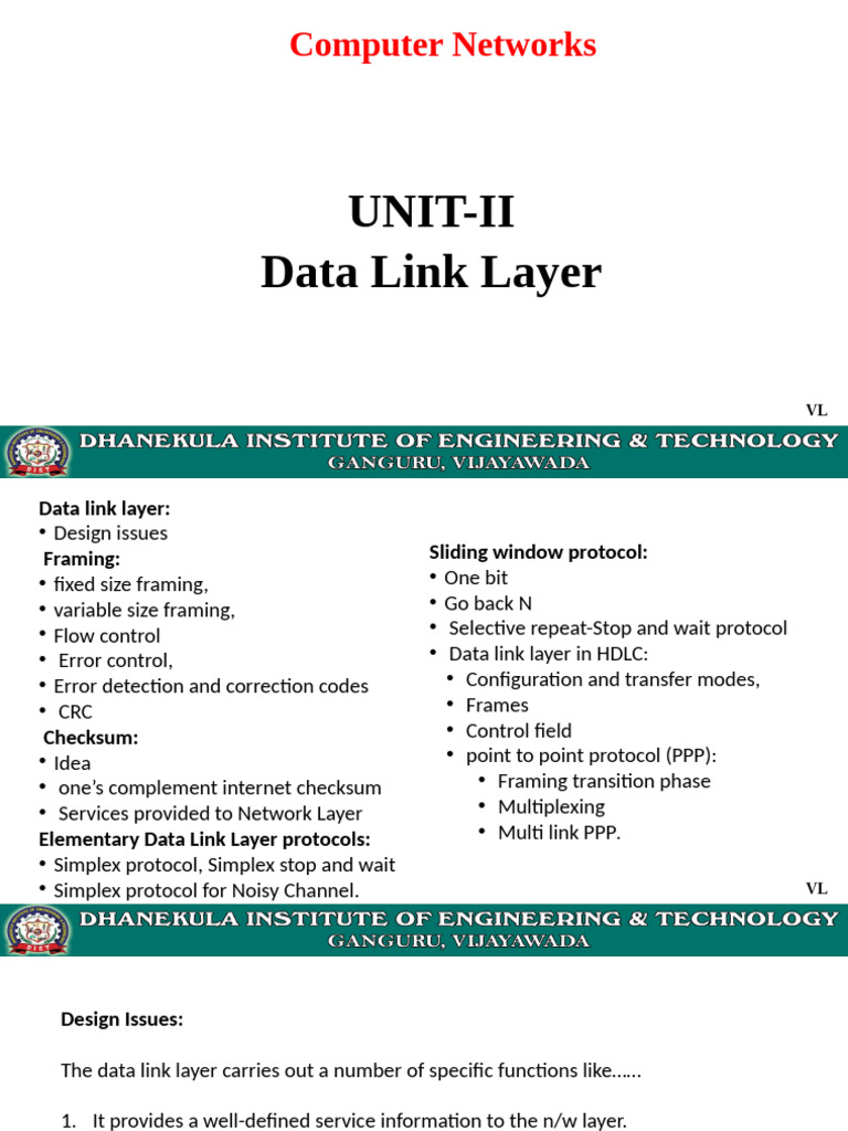 Unit-2 DataLink Layer | PDF