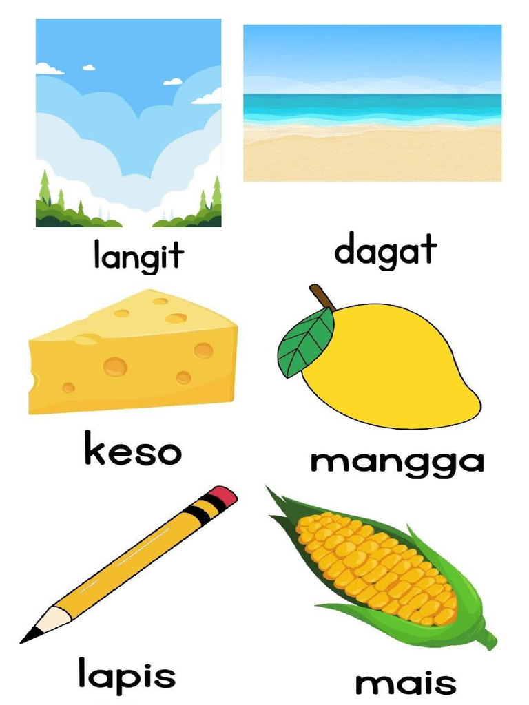 Mga Bagay Na Kulay Pula-Asul-Berde-At Dilaw | PDF