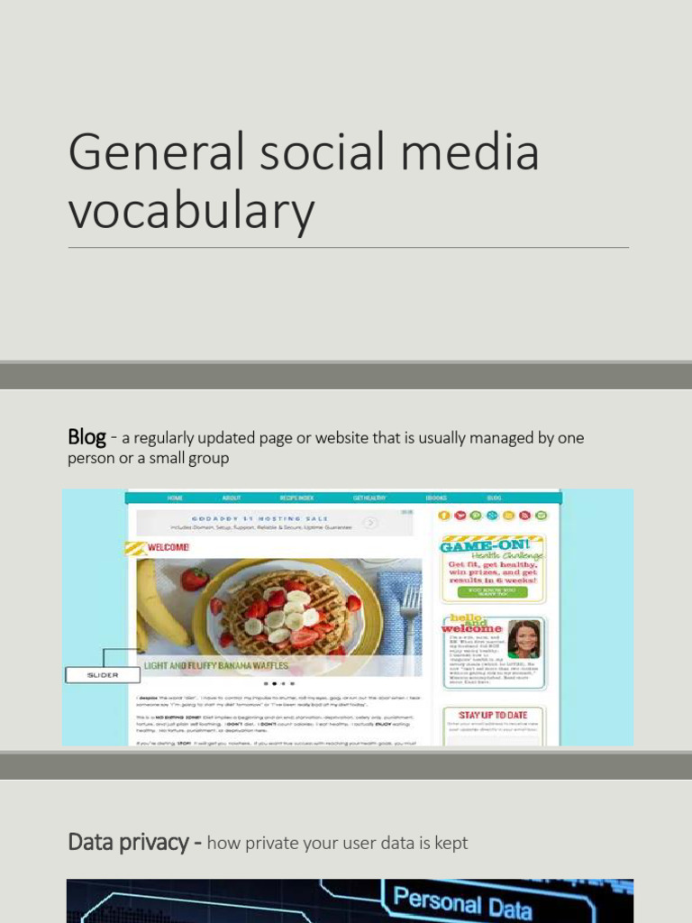 General Social Media Vocabulary | PDF