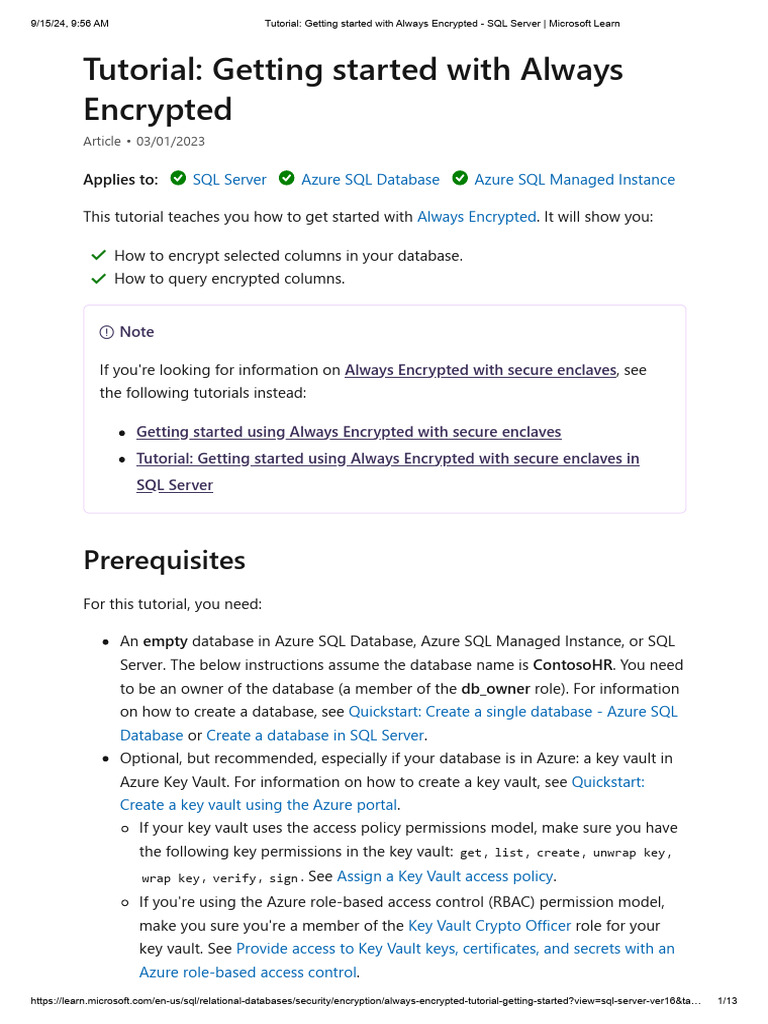 Tutorial - Getting Started With Always Encrypted - SQL Server ...