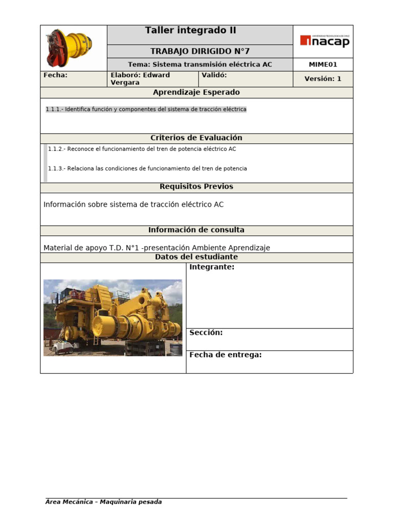 TD7 Sistema de Traccion Electrica AC Terminado | PDF