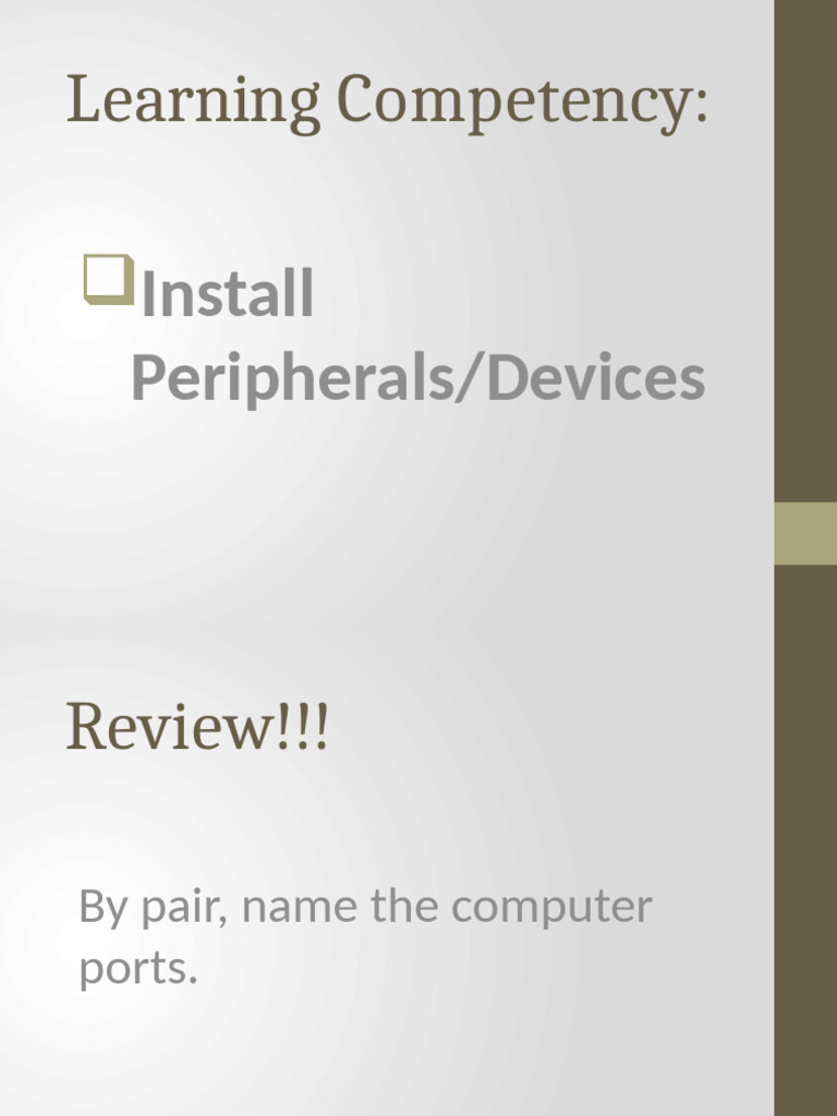 Grade 10 Peripheral Devices | PDF