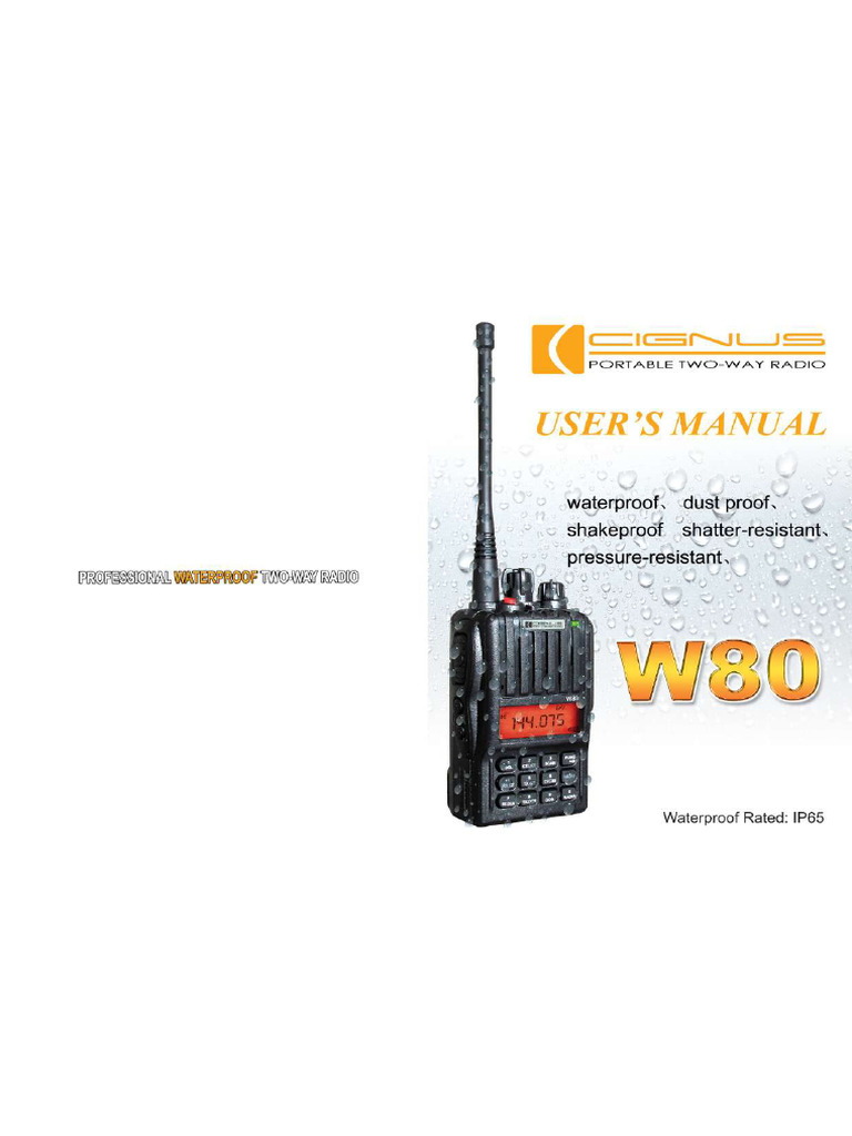 Manual w80 | PDF