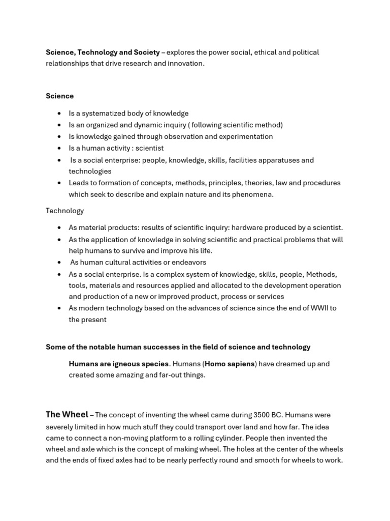 STS Subject | PDF | Science | Knowledge
