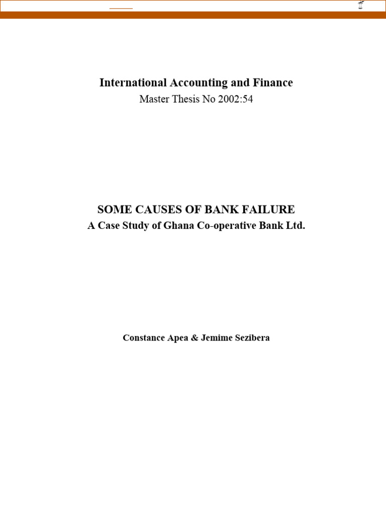 International Accounting and Finance: Master Thesis No 2002:54 | PDF