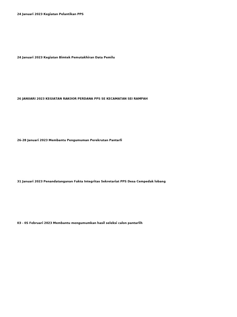 Laporan Kinerja Agustus 2024 PPS PAYA BAGAS | PDF