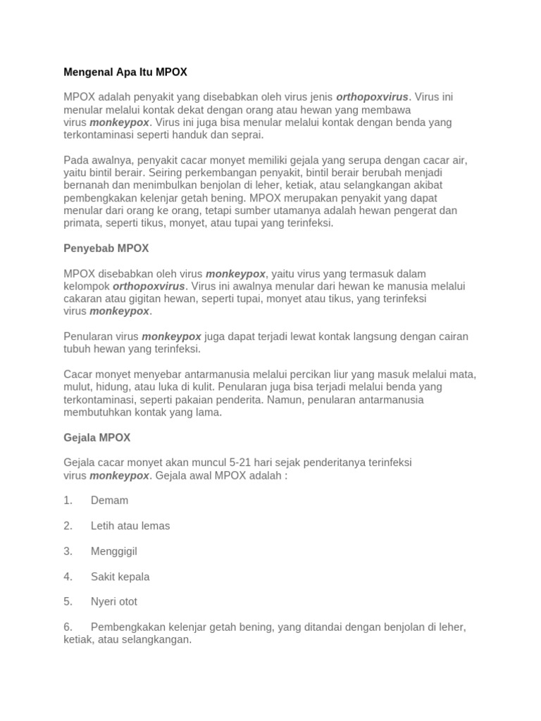 Monkeypox | PDF