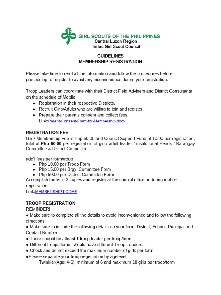 Girl Scouts Membership Guide | PDF | Scouting | Career & Growth