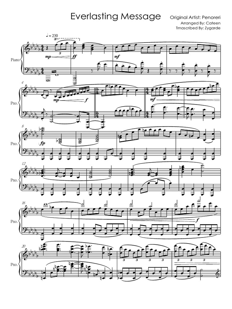 Cateen - Everlasting Message | PDF