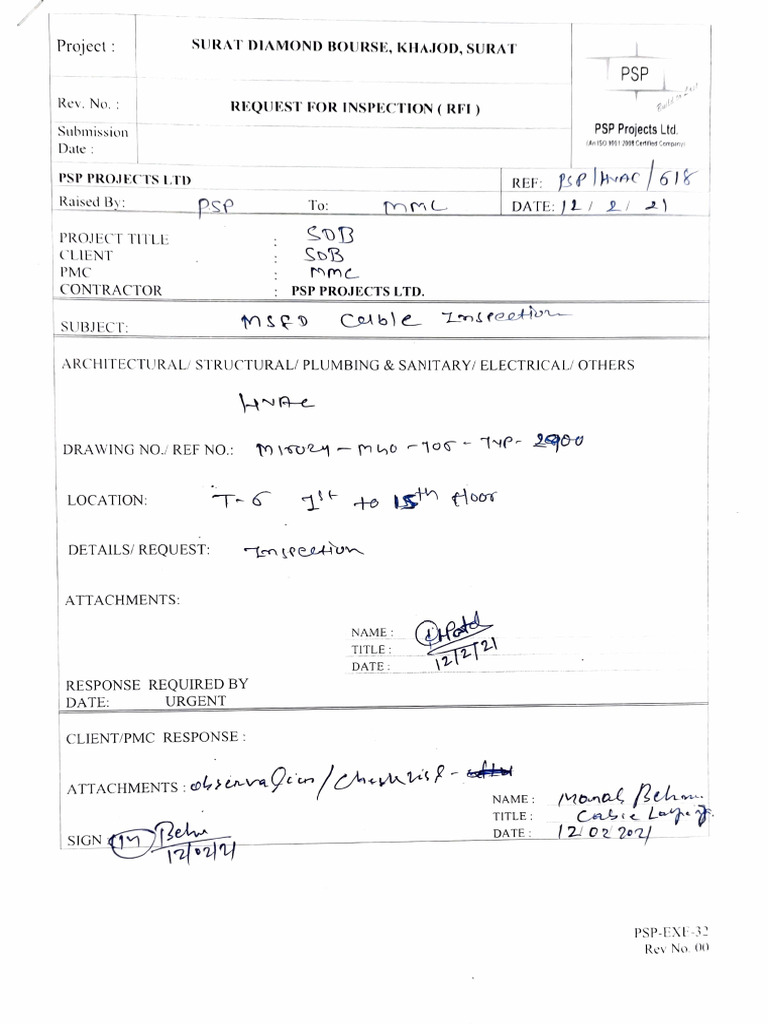 T6 MSFD Cable Inspection | PDF