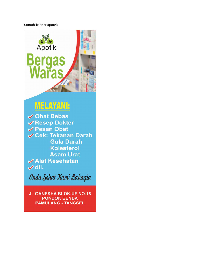 3 Contoh Banner Apotek | PDF