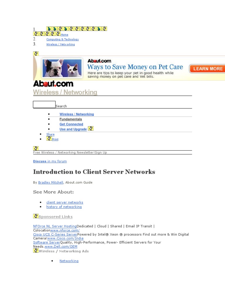 Wireless / Networking: Introduction To Client Server Networks | PDF ...