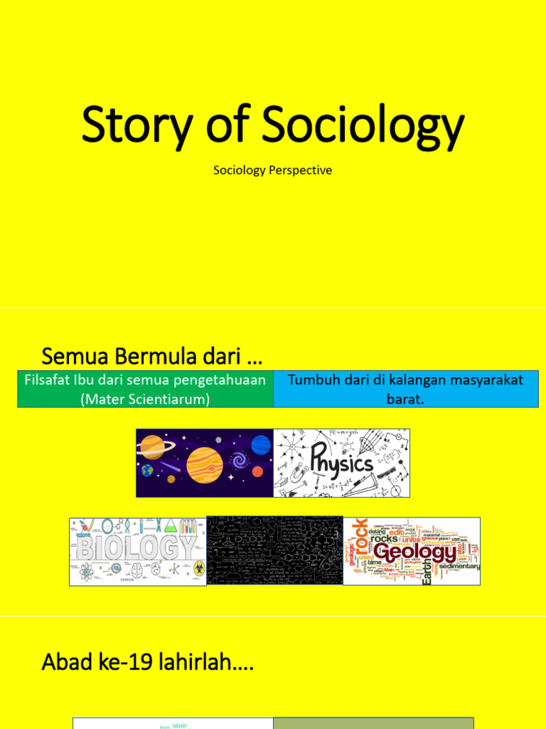 Story of Sociology | PDF