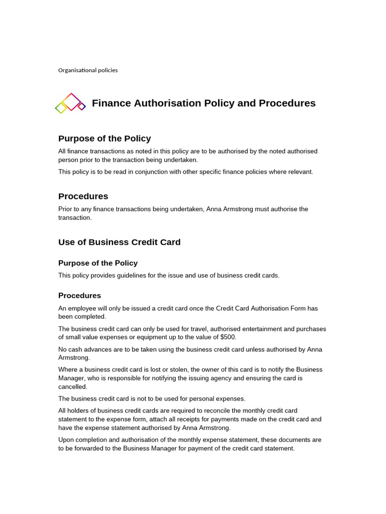 Document Related To Organisational Policies | PDF