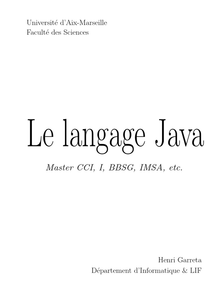 Exemple 0406 Langage Programmation Java Complet | PDF