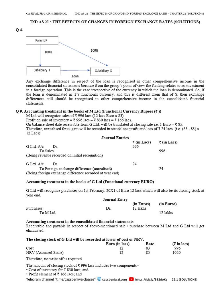 22-IND AS.21 (Solution) | PDF