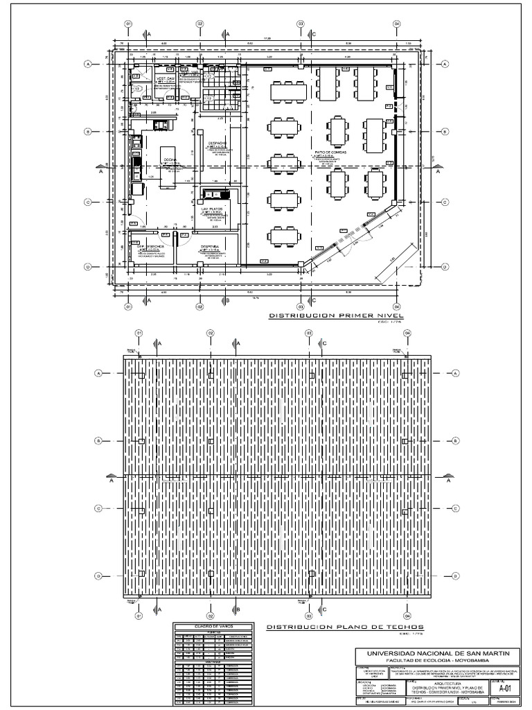 Arquitectura Comedor Unsm - Moyobamba | PDF