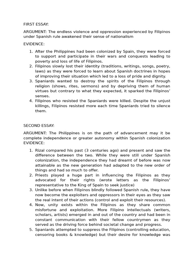 Arguments Evidence | PDF