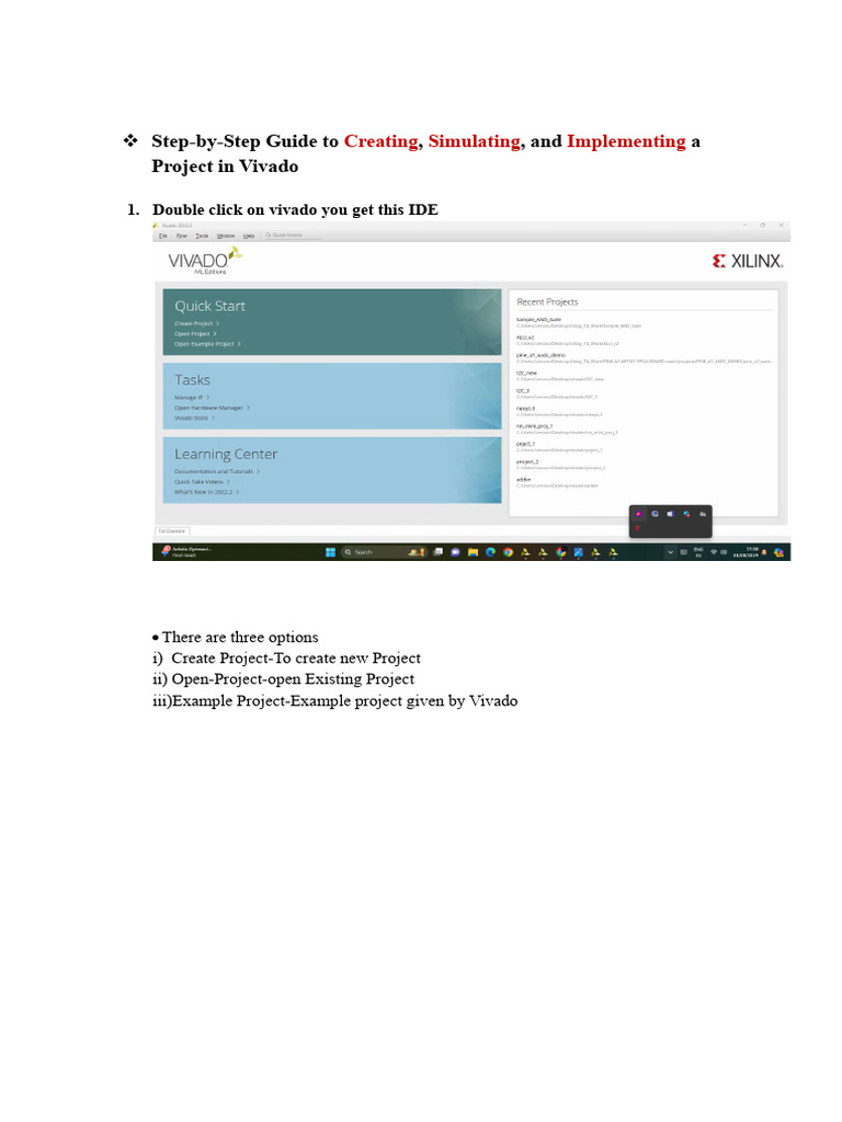 Guide For Vivado | PDF