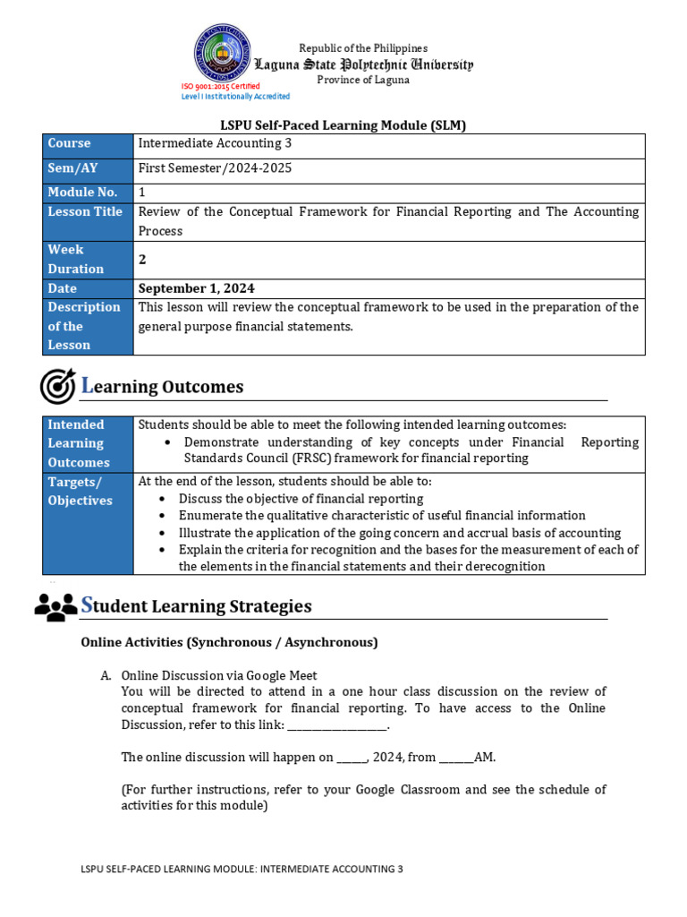 Module 1 Intermediate 3 | PDF