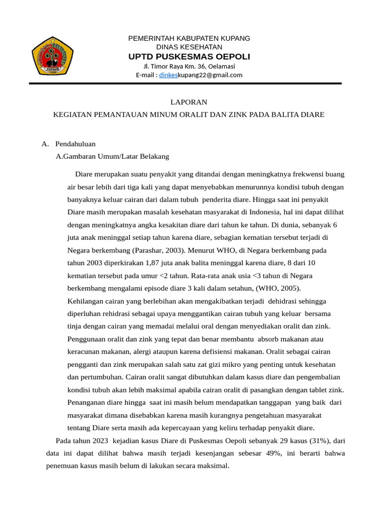 Contoh LPD Diare | PDF