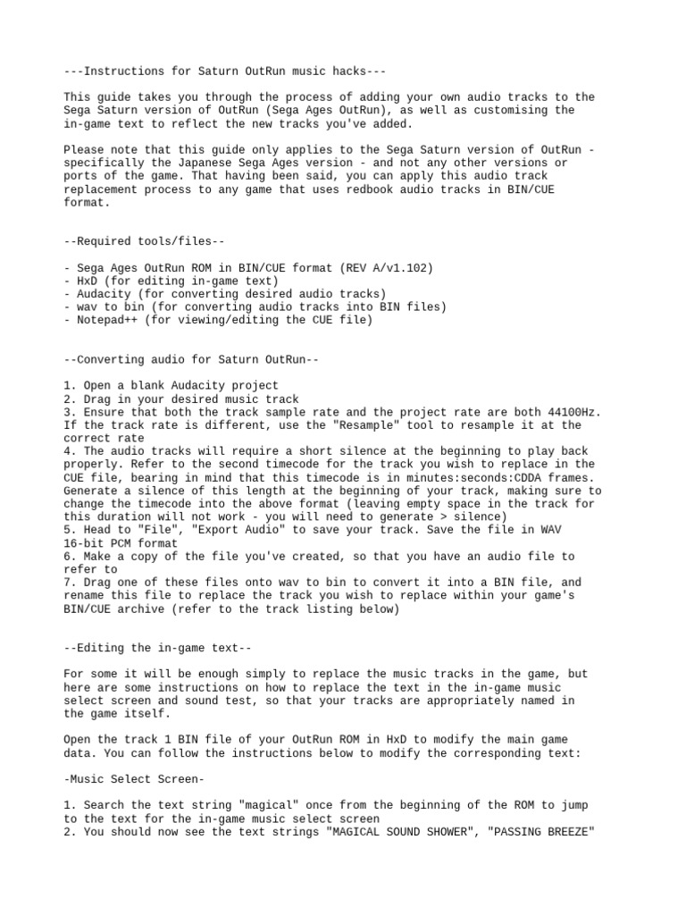 Custom Tracks Instructions | PDF | Computing