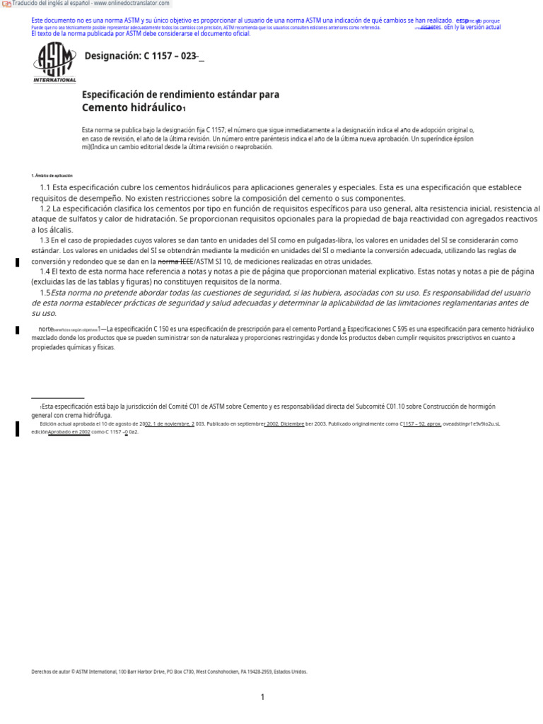 Astm 1157 - Español | PDF