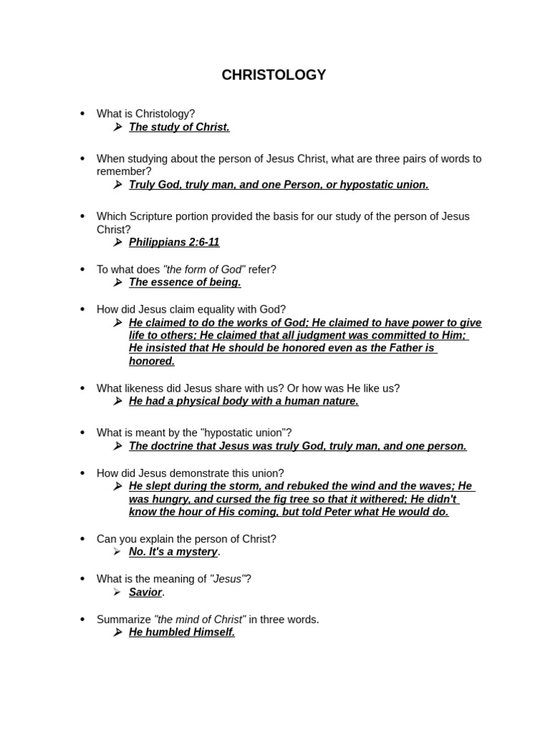Christology | PDF