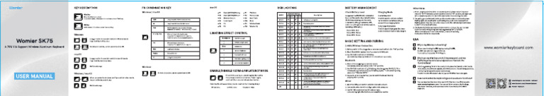Womier SK75 User Manual | PDF