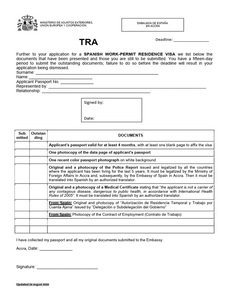 Checklist Tra | PDF