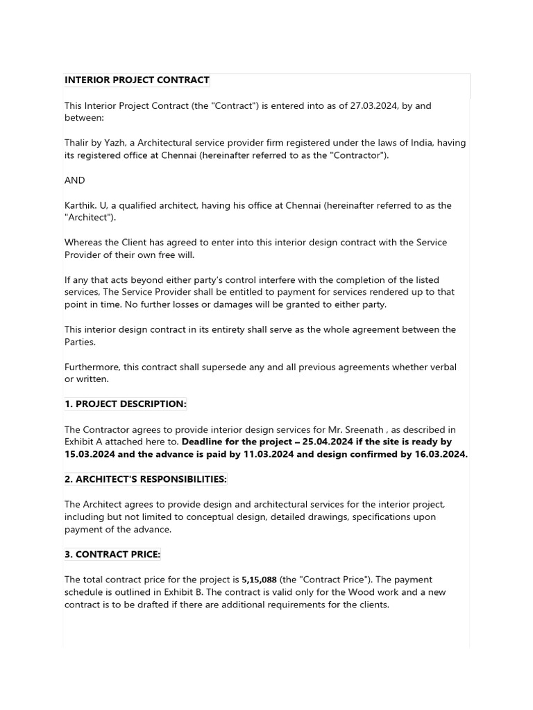 Execution Contract | PDF