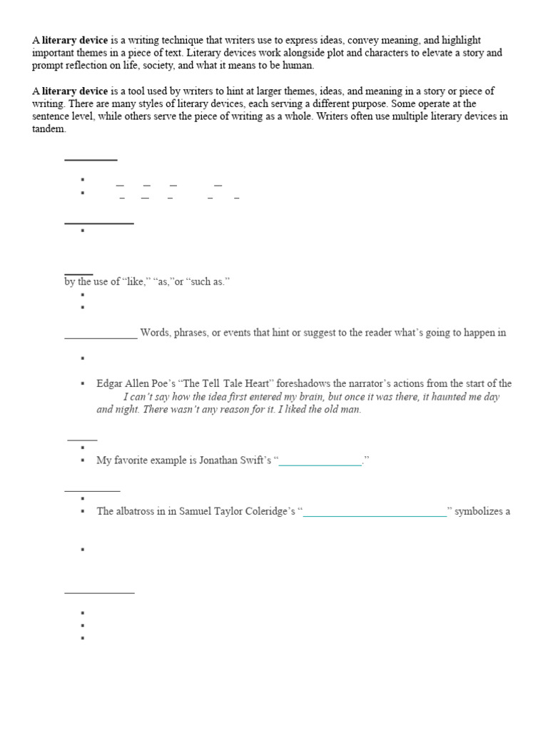CNF Lesson 2 Literary Devices | PDF
