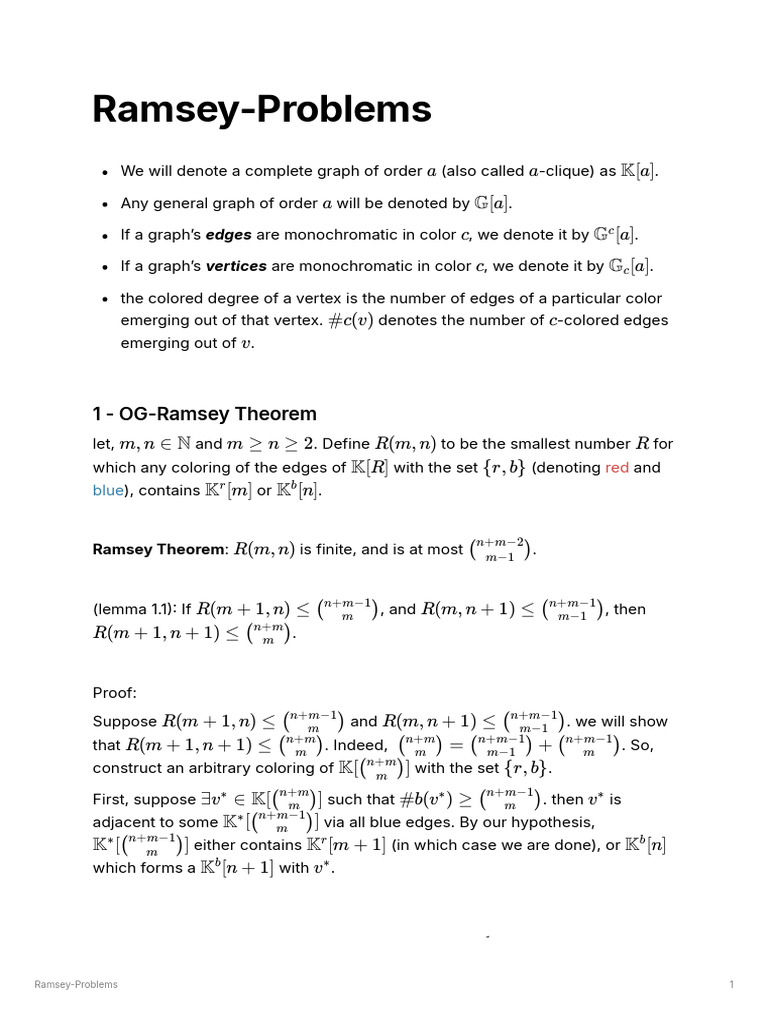 Ramsey-Problems | PDF | Mathematical Analysis | Mathematics