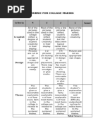 Criteria Creativity: Collage Rubric | PDF | Art