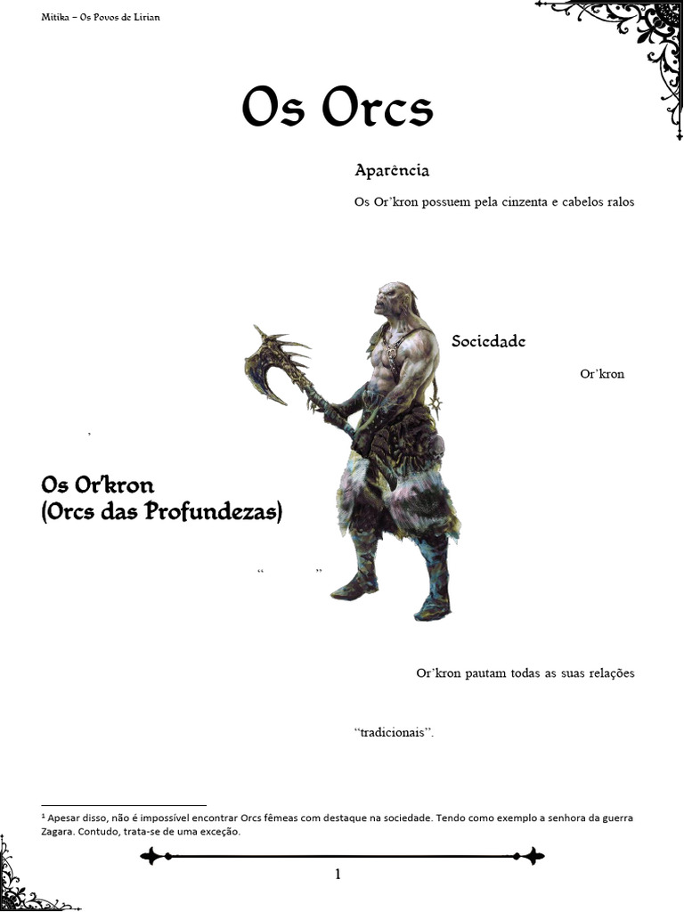 Mítika - Povos (Orcs) | PDF